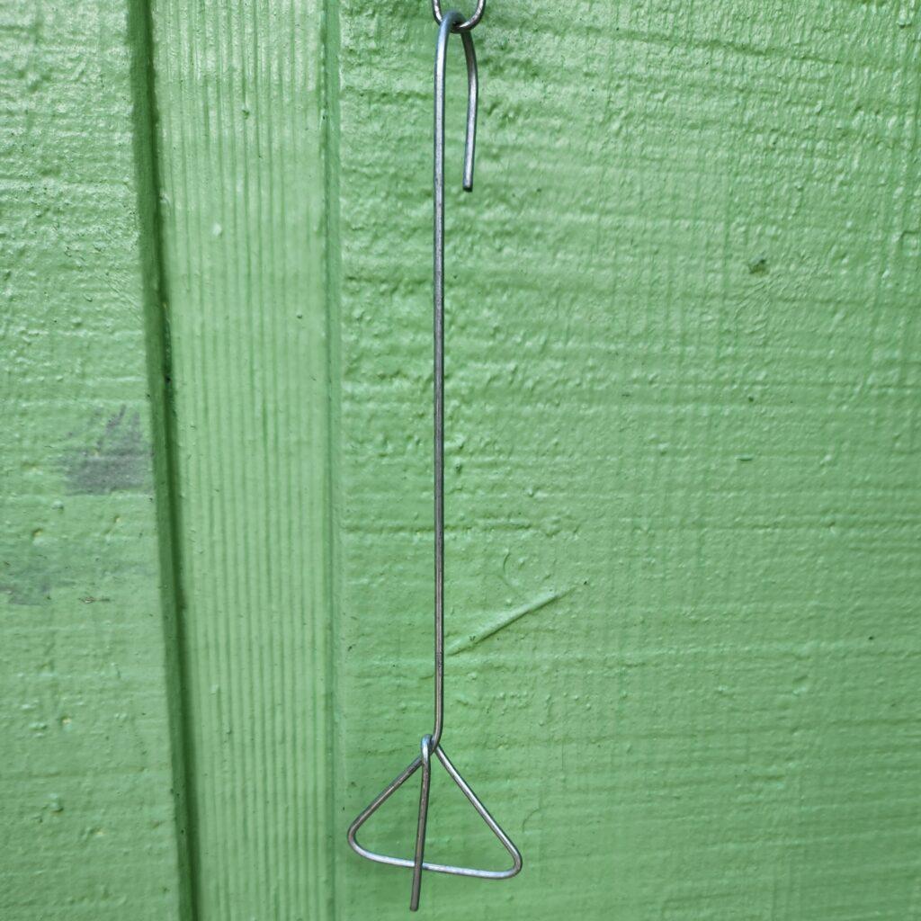 Single wire clay or plastic pot hanger 6 inches - thin wire